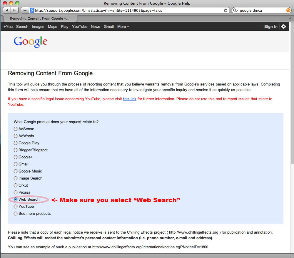 How to DMCA : Google Web Search, De-Listing Infringing Links – The ...