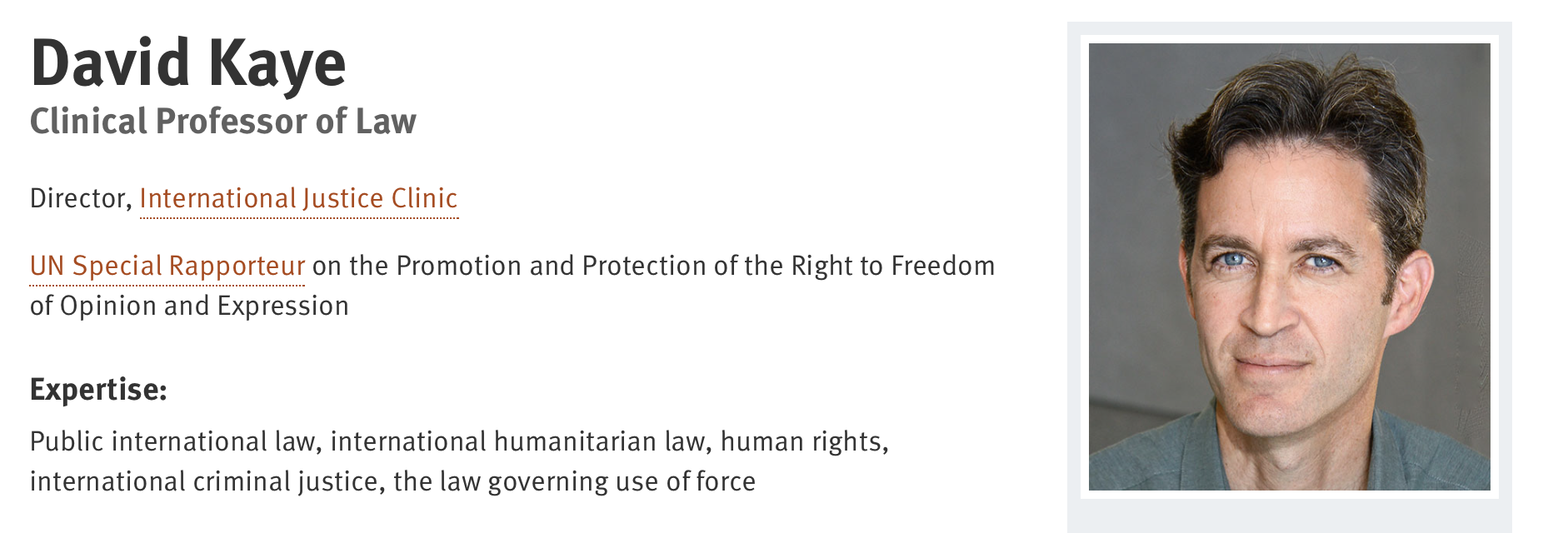 2019 Artist Enemy Countdown #4: Prof David Kaye UN Special Rapporteur ...