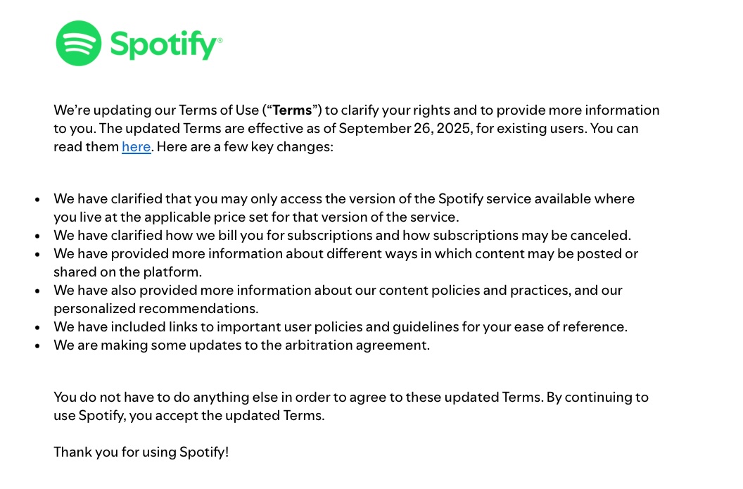 If you got one of these emails from Spotify, you might be interested ...